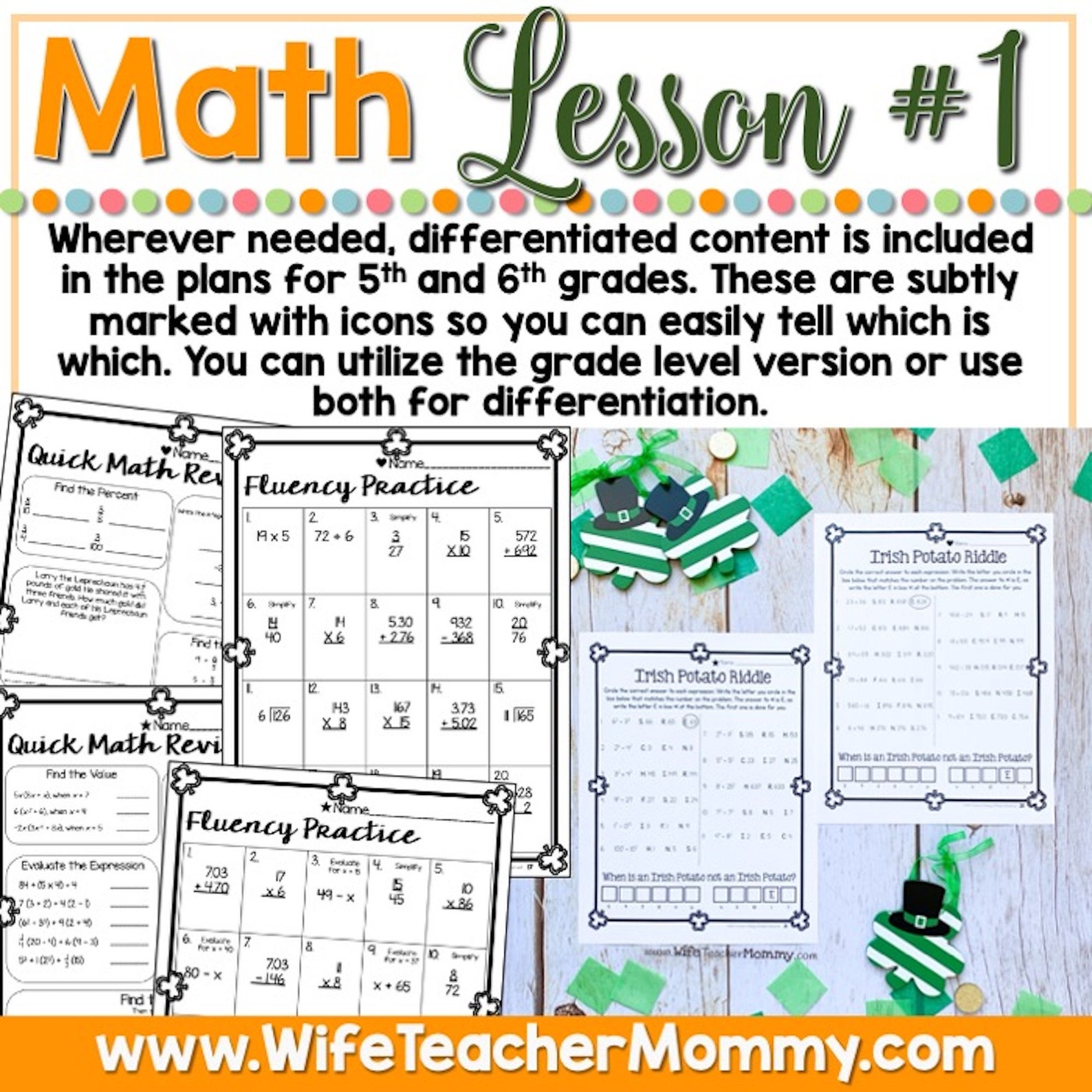 March Homeschool Lessons for 5th and 6th Grade Math & Language Arts ...