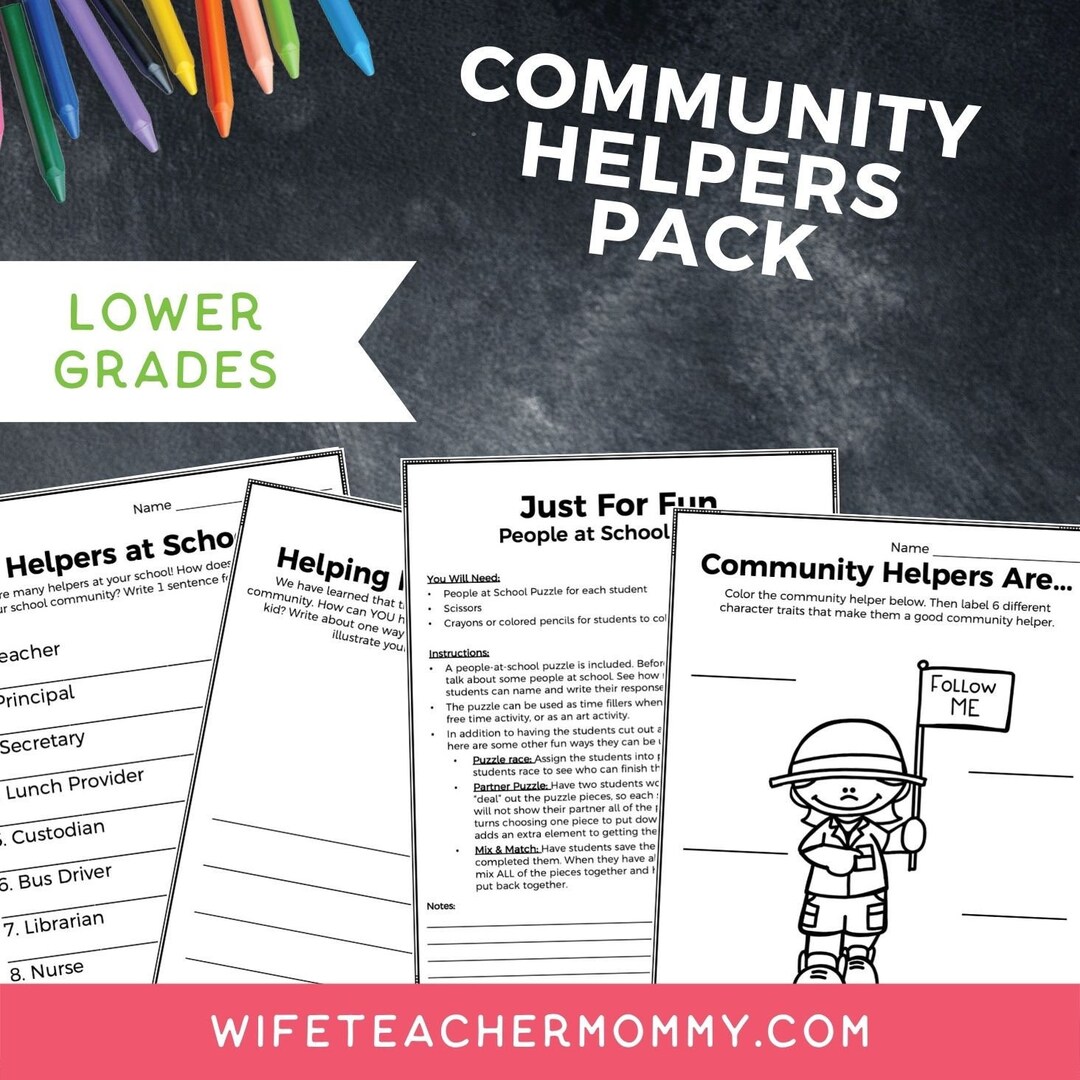 Community Helpers Pack for Lower Grades - Etsy