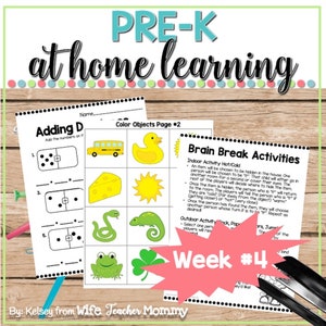 Pre-k at Home Learning Activities Bundle - Etsy