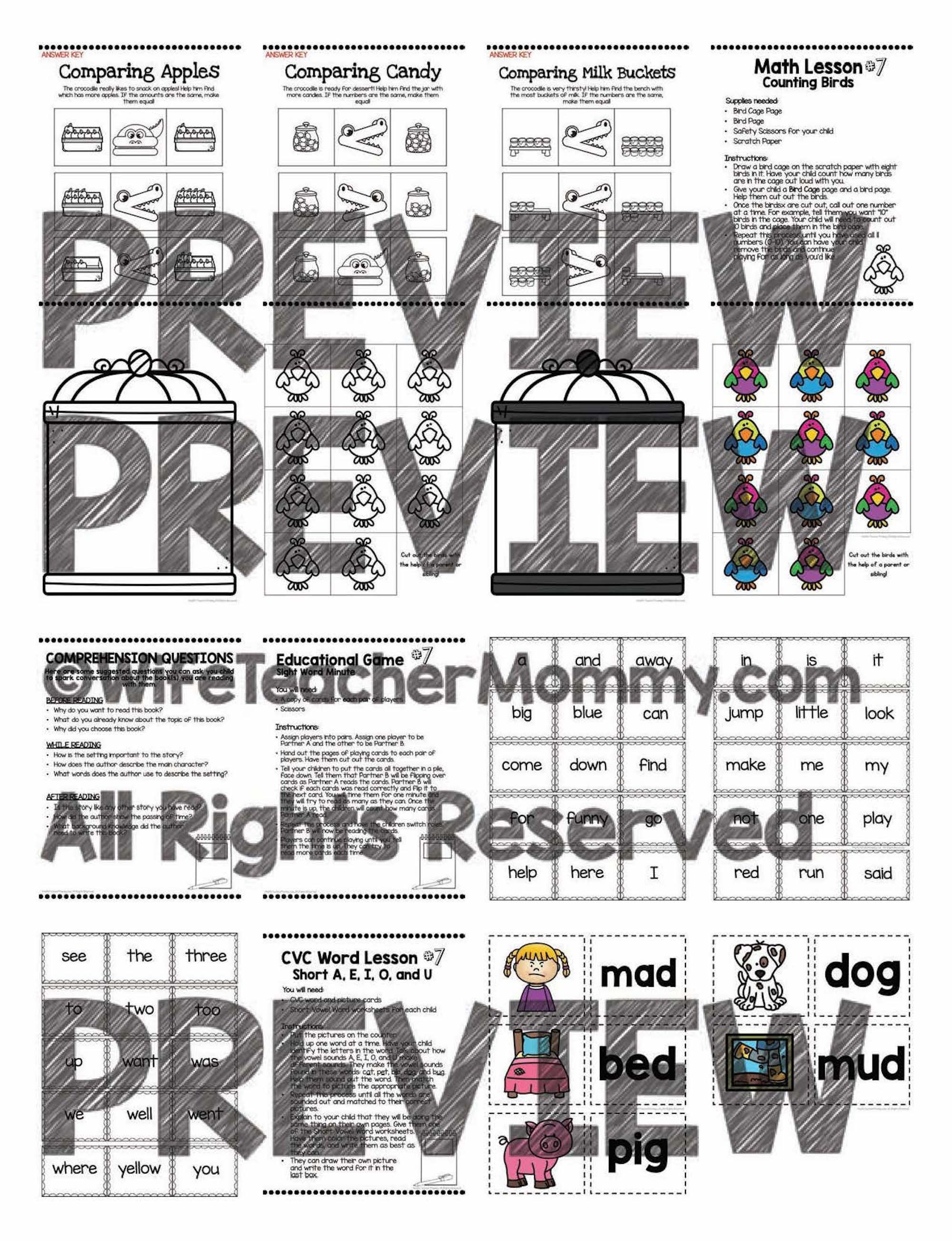 Pre-k at Home Learning Activities Week 7 - Etsy