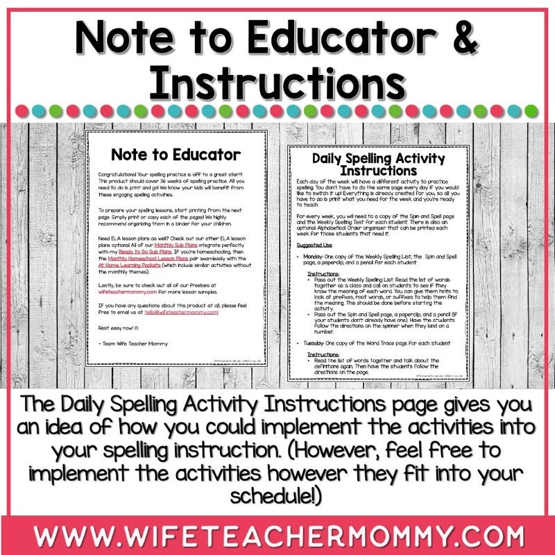 36 Weeks of Spelling for 1st Grade - Etsy