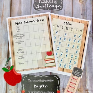 The Ultimate Reading Challenge Editable for Kids Printable - Etsy