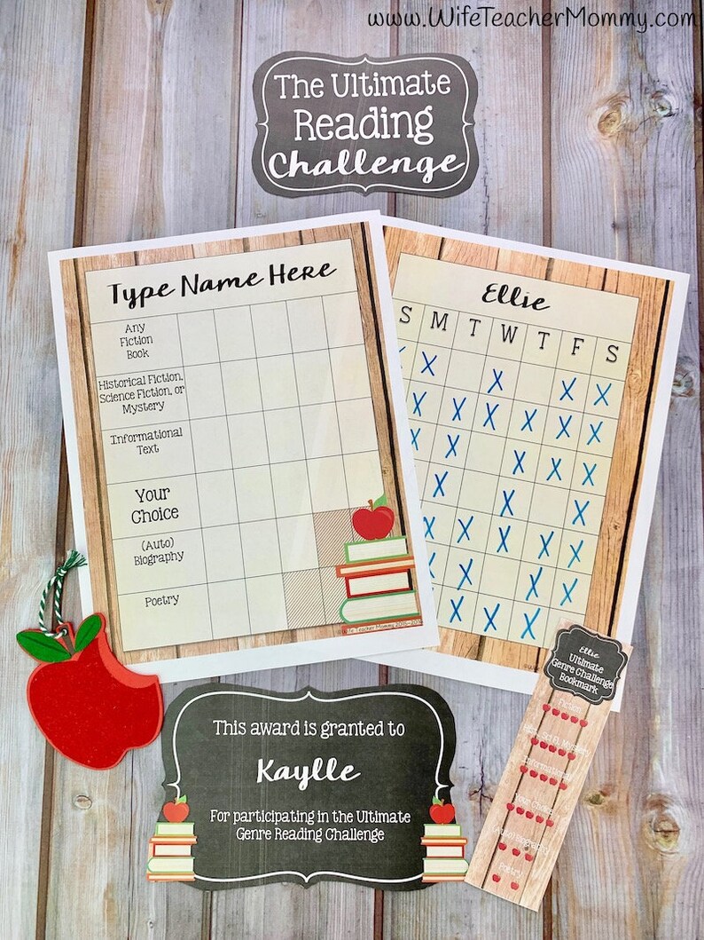 The Ultimate Reading Challenge Editable for Kids Printable - Etsy