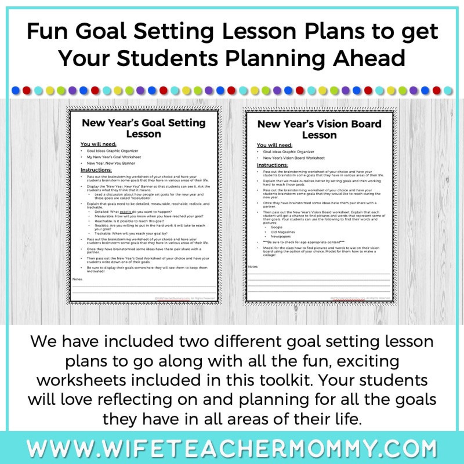 Lower Grade Happy New Year Goal Setting Essentials digital & Print ...