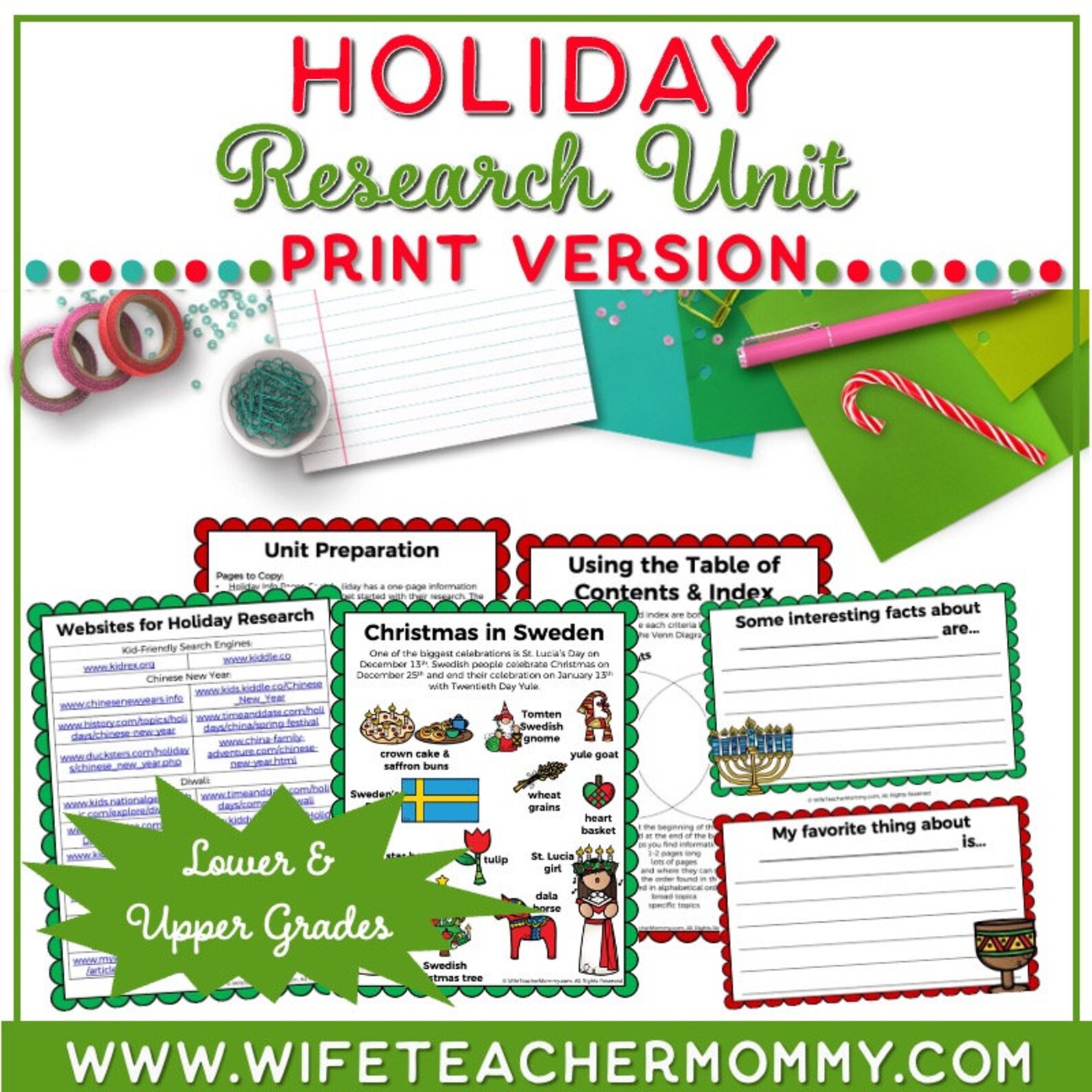Lower and Upper Grades Social Studies Research Unit Bundle print ...