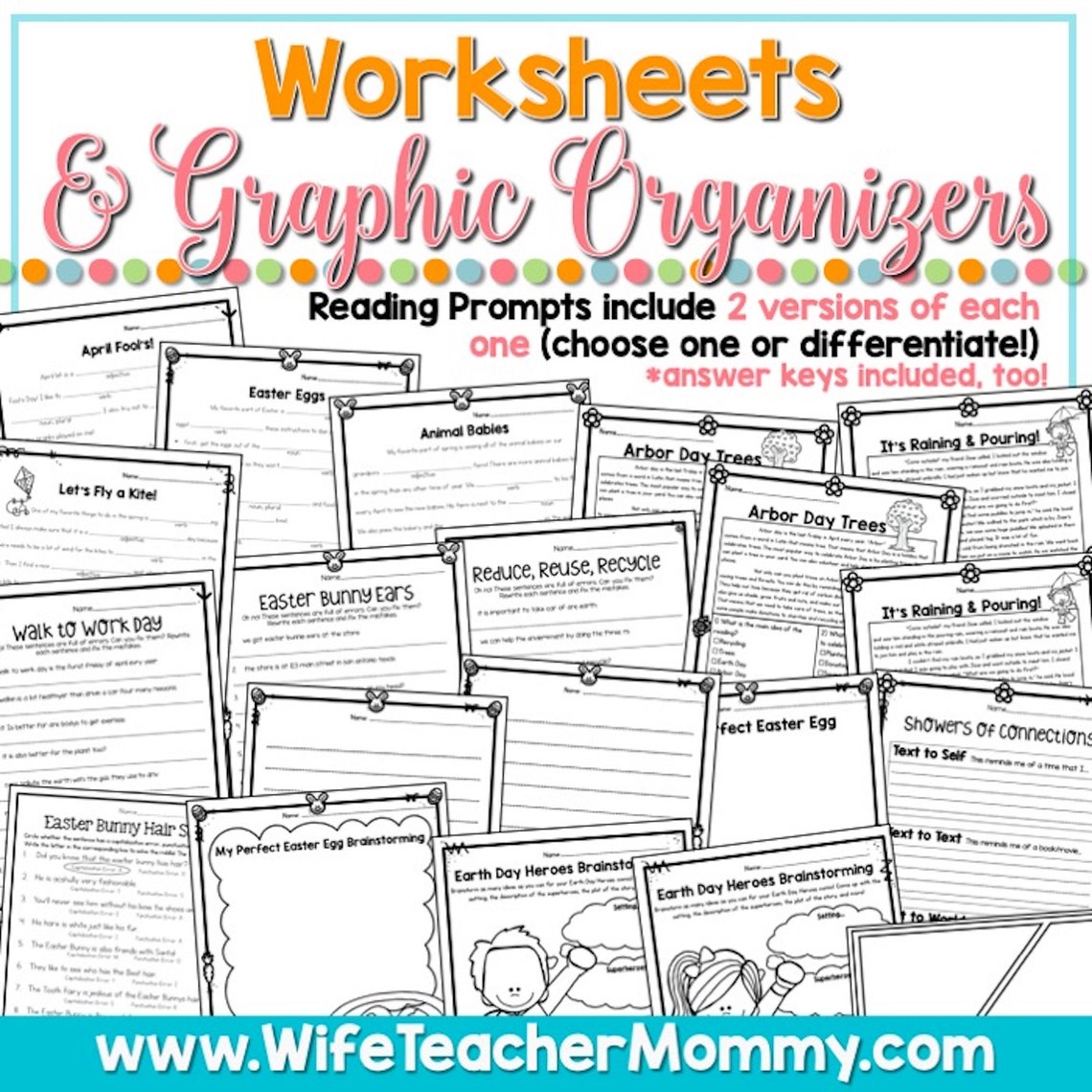 April Homeschool Lessons for 3rd and 4th Grades Language Arts - Etsy