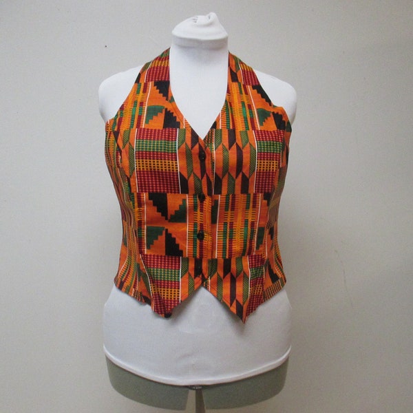 African Print Vest - Etsy