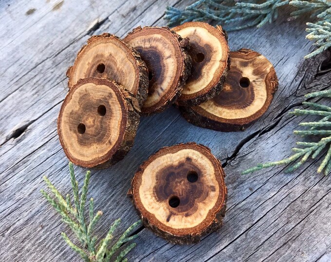 Bur Oak Wood Buttons // Wooden Buttons // Made in Canada // Handmade ...