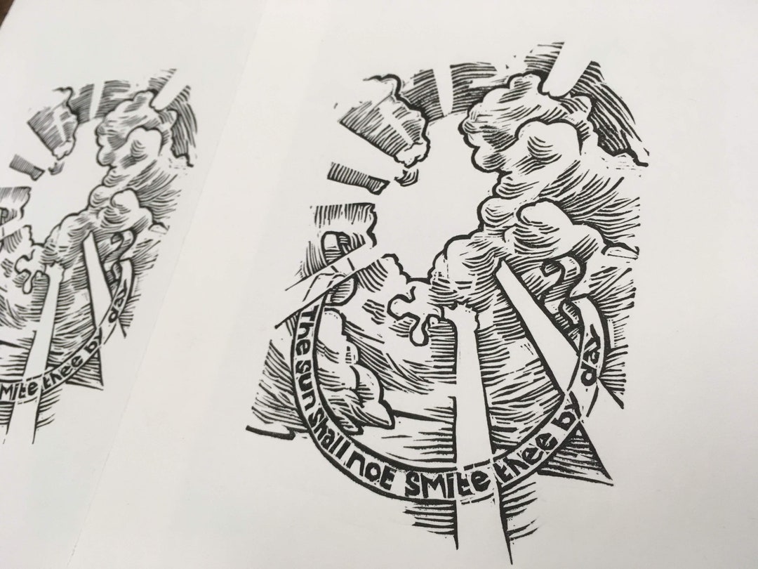 Sun Sunshine Printmaking Printmaker Blockprint Linocut - Etsy