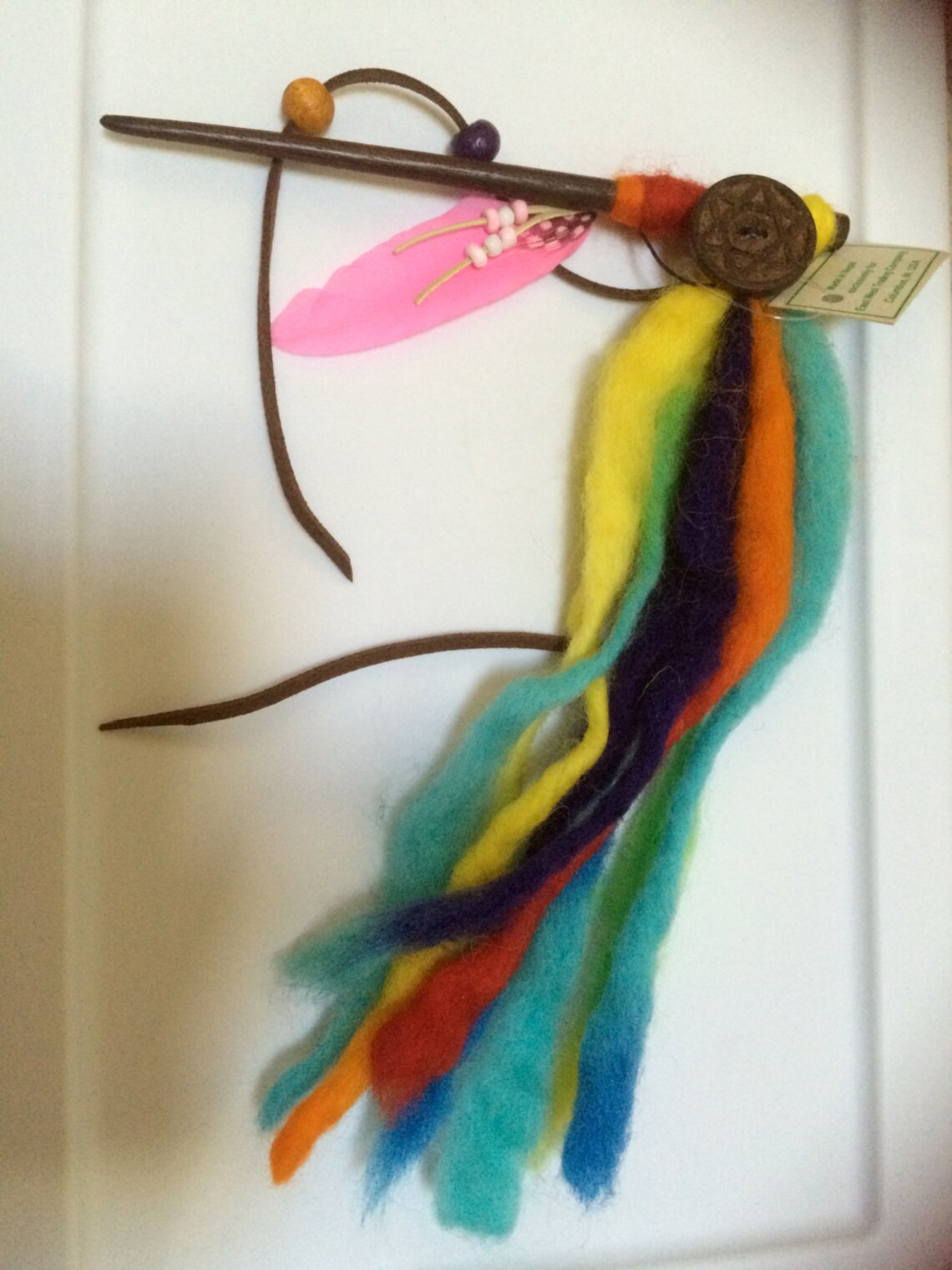 Cool Hair Stick With Felt and Feathers for a Funky, Gypsy Look - Etsy