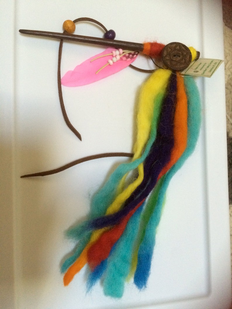 Cool Hair Stick With Felt and Feathers for a Funky Gypsy Look - Etsy