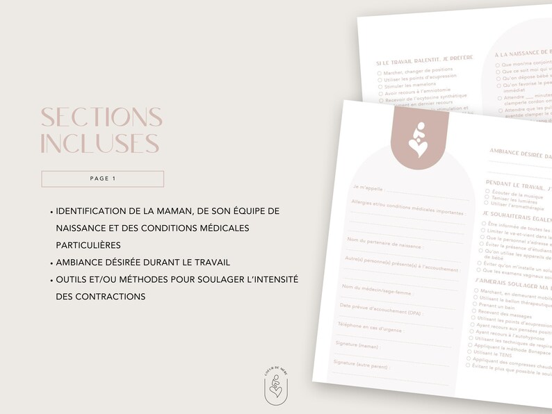 Birth Plan Template | Printable Birth Plan | Peony Birth Plan | Simple ...