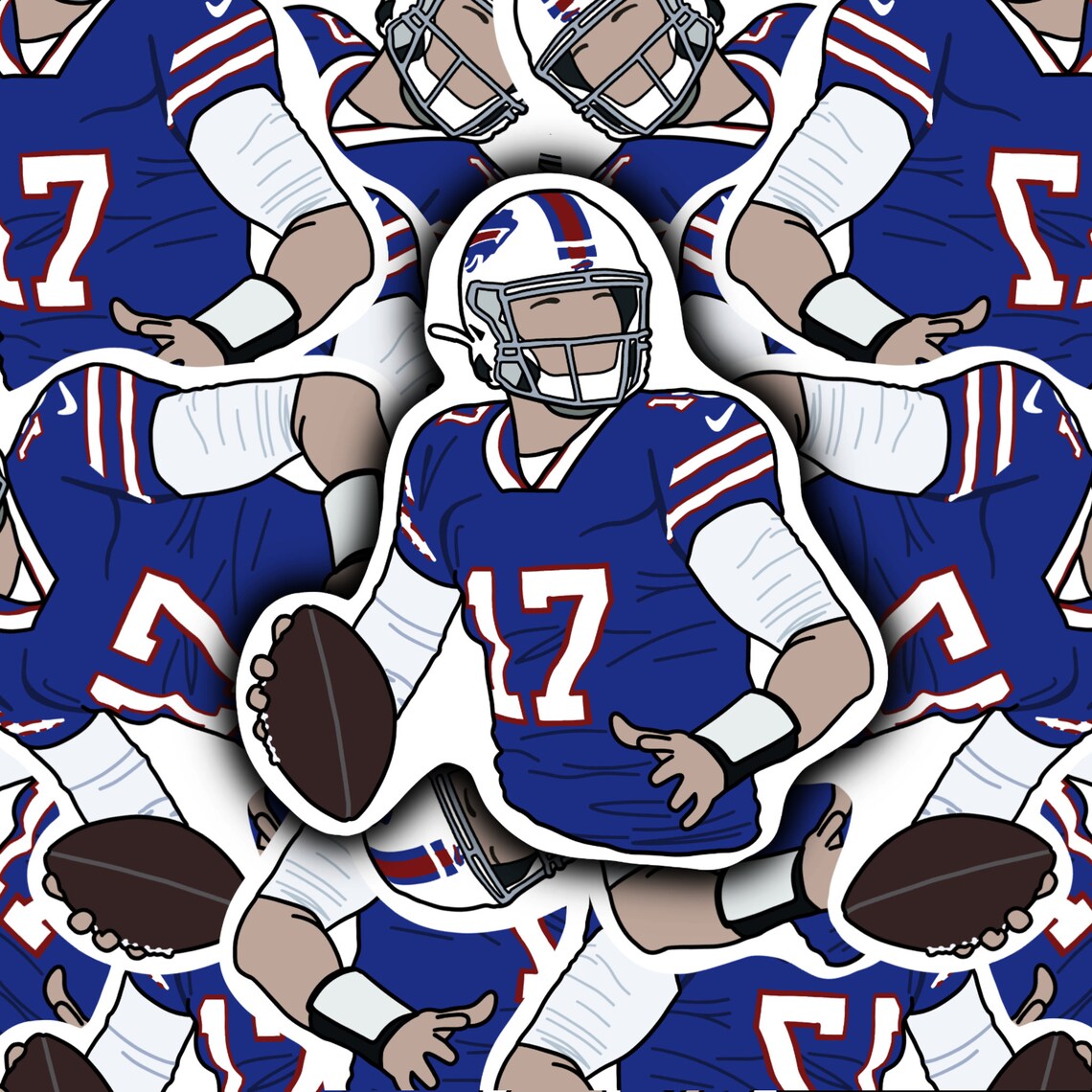 Josh Allen 17 Sticker | Etsy