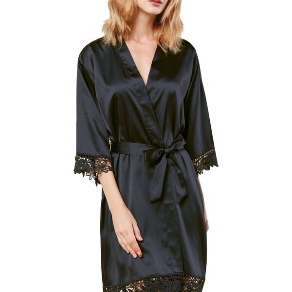 Black Satin Lace - Etsy