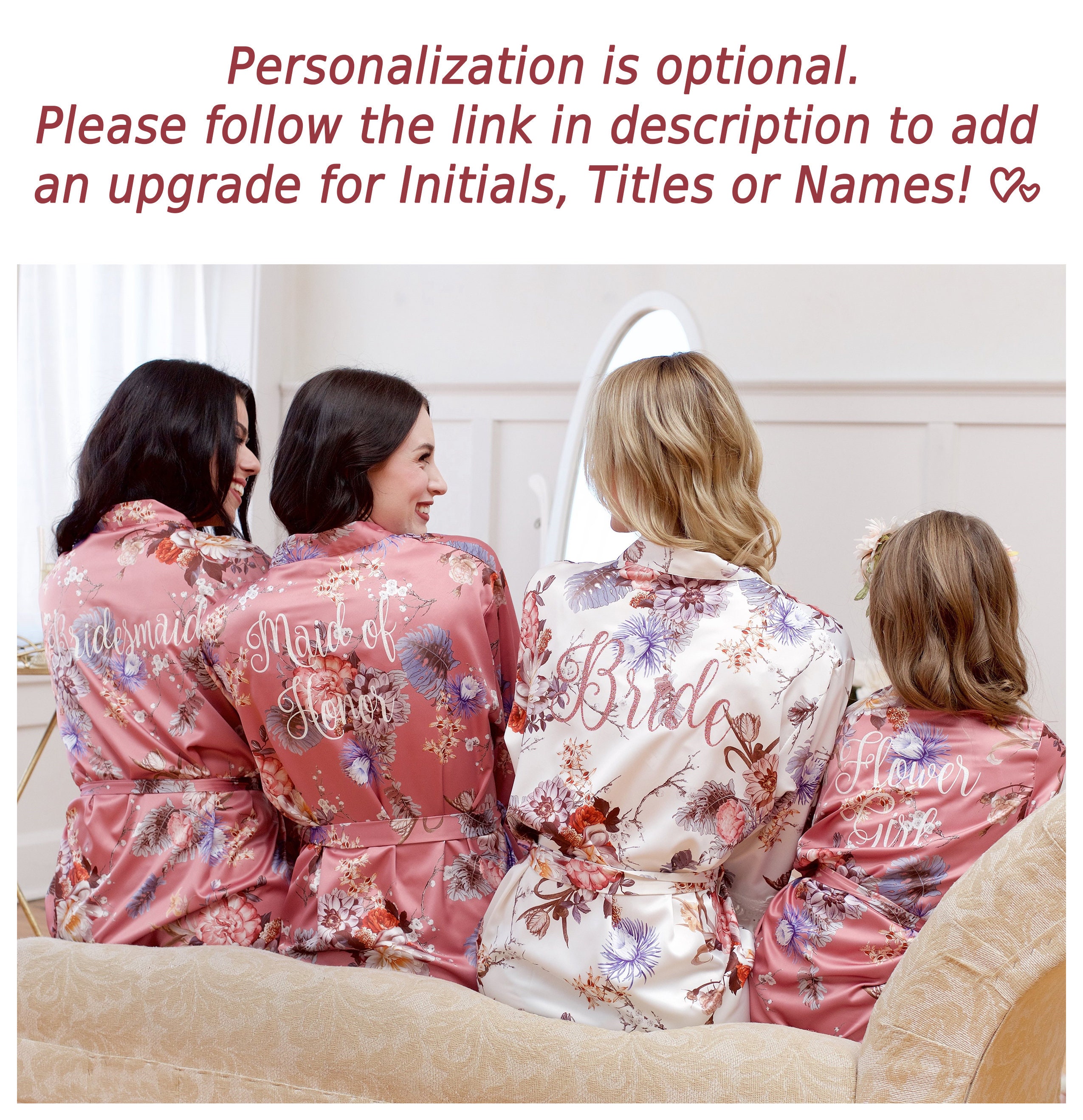 BLUSH Lace Bridal Robe / Bridesmaid Robes / Floral Lace Robe / | Etsy