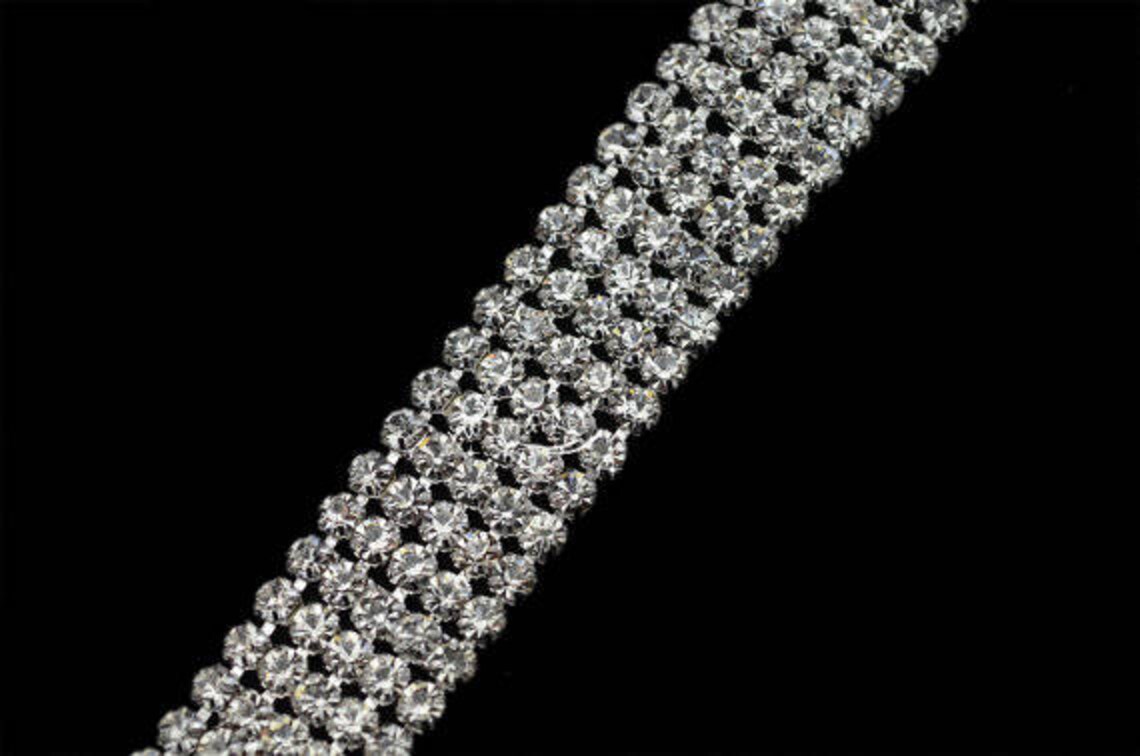 Clear Crystal Rhinestone Diamond Bling Trim Metal Cup Close - Etsy