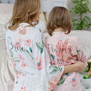 Ruffle Floral Flower Girl Robe / Flower Girl Gift / Bridesmaid Gift ...