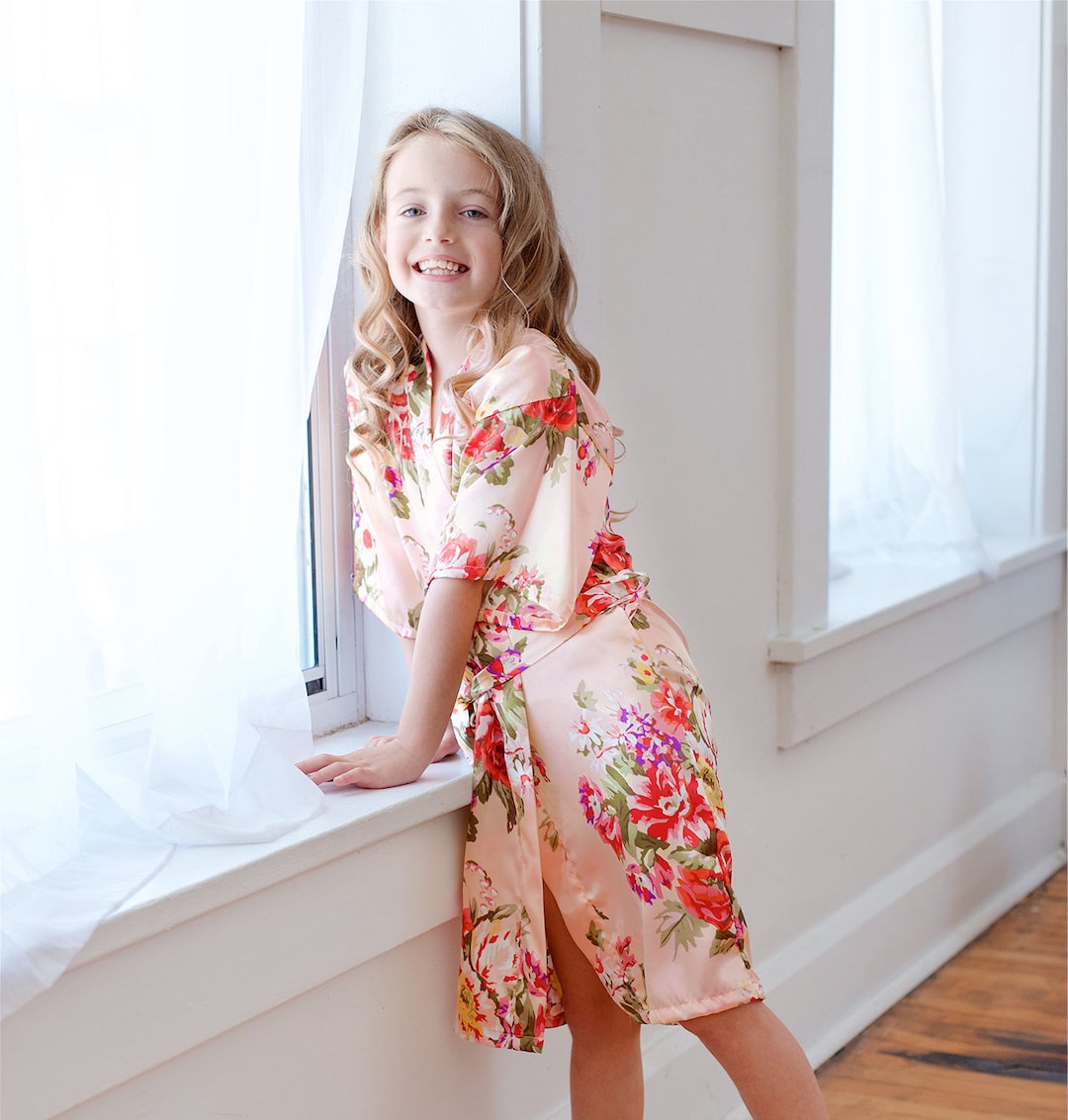 Clearance PERSONALIZED Flower Girl Robe - Flower Girl Gift - Floral ...