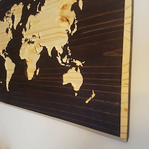 Carved Wooden Map, Art, Extra Large Map, Home Decor, Luxury Home Wall ...