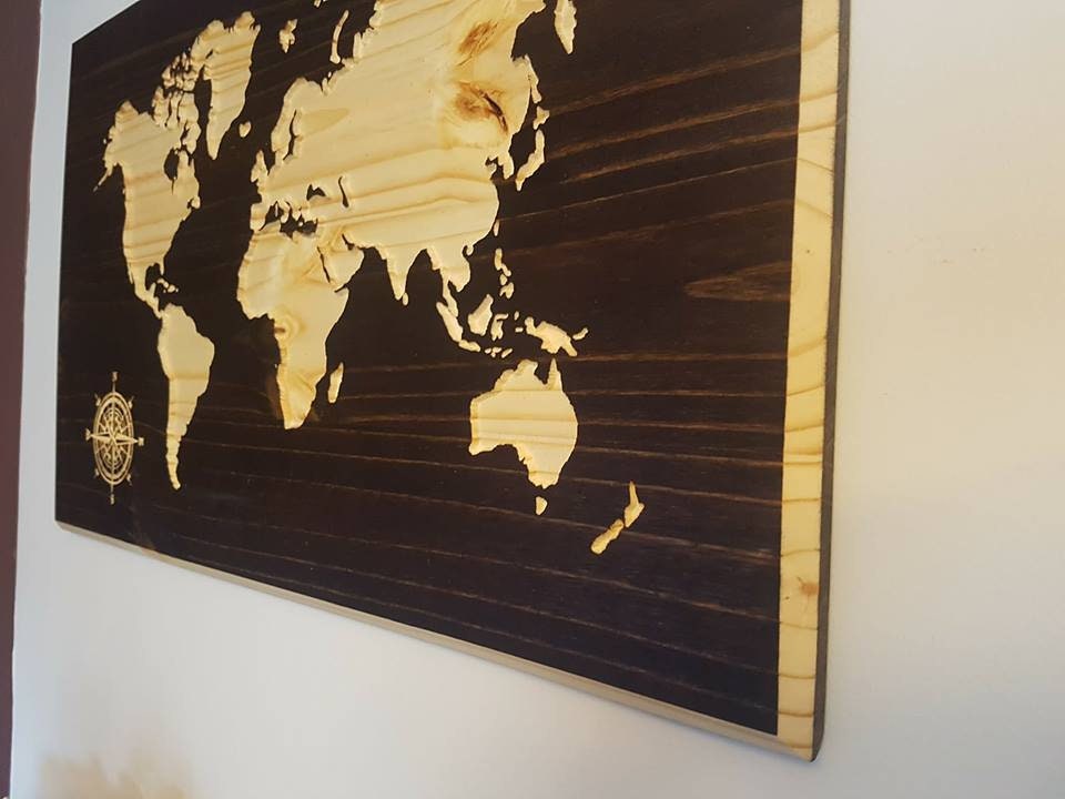Carved Wooden Map Art Extra Large Map Home Decor Luxury - Etsy Canada