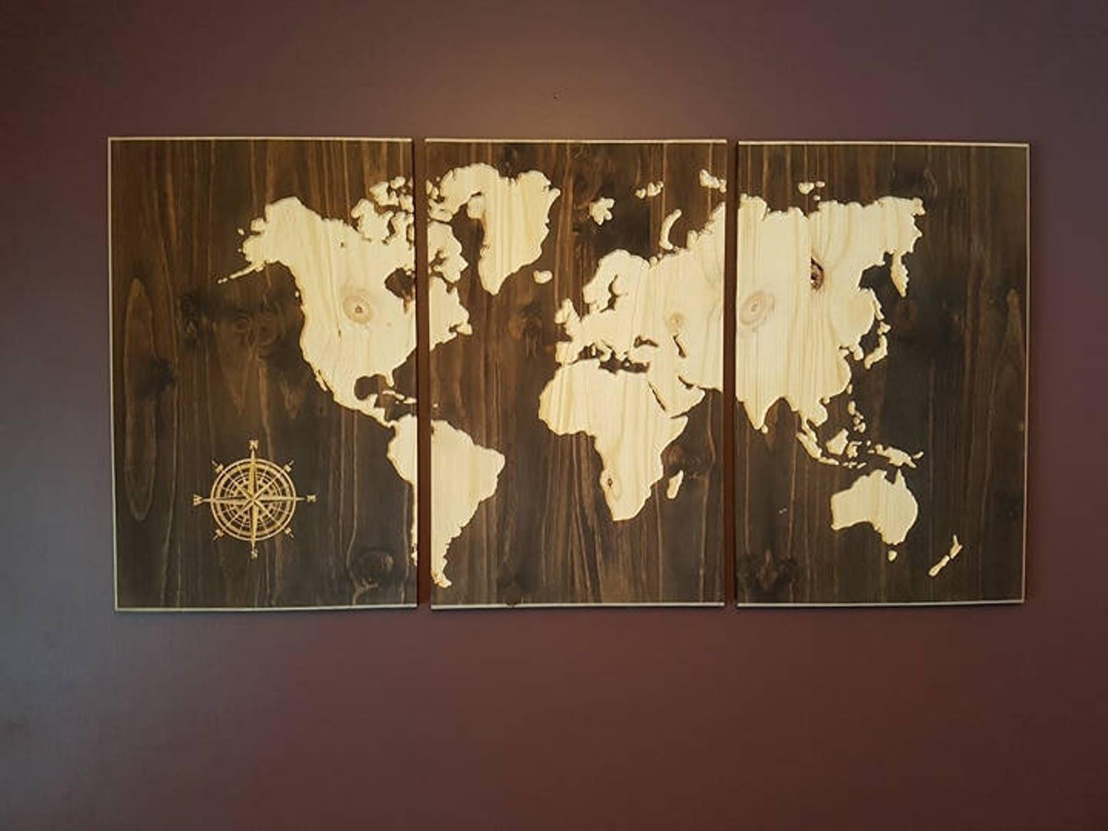 Carved Wooden Map, Panel Art, Extra Large Map, Home Decor, Luxury Home ...