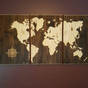 Carved Wooden Map, Panel Art, Extra Large Map, Home Decor, Luxury Home ...