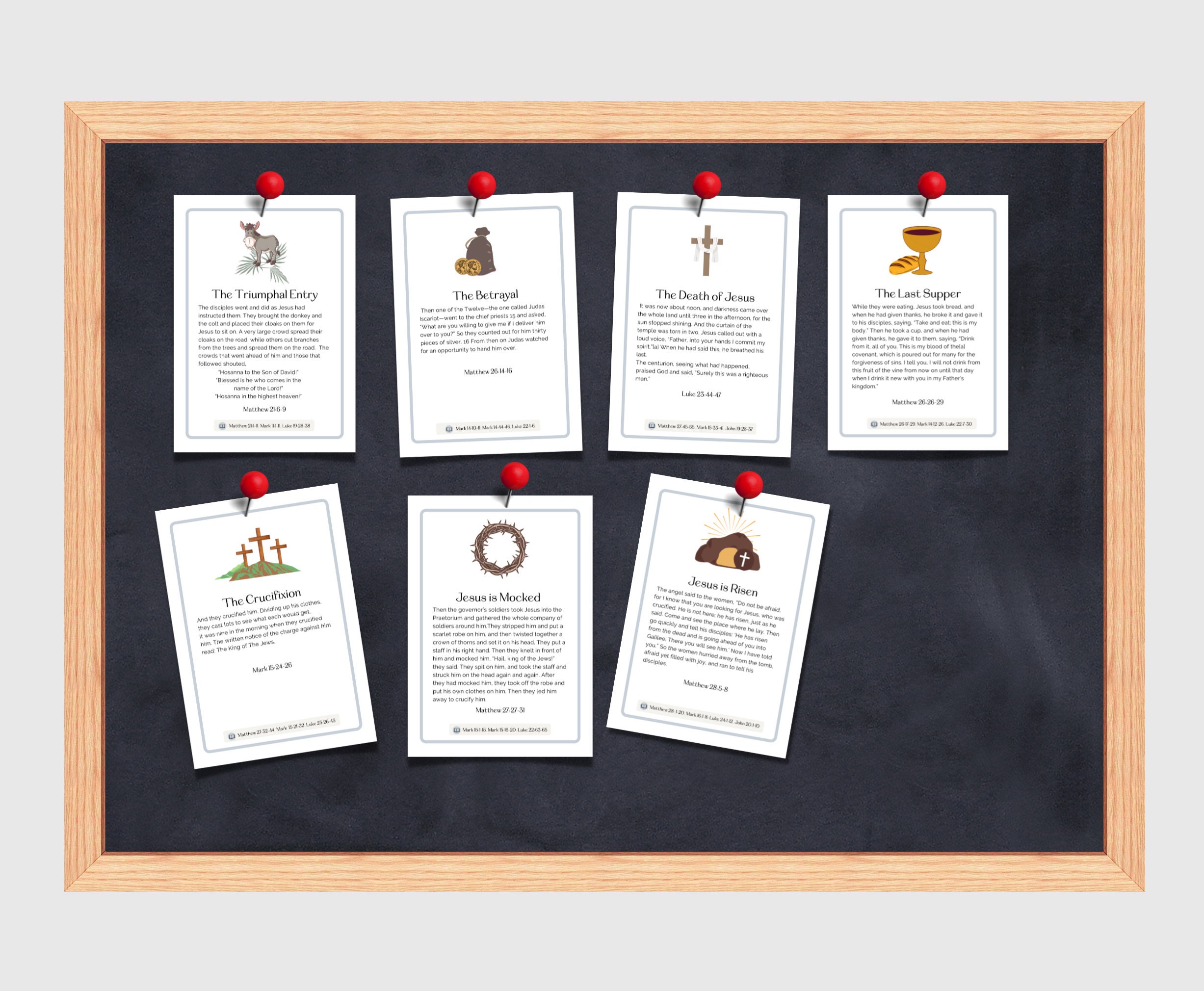 Easter Story Cards, Holy Week Cards, Easter Countdown, Christian Easter ...