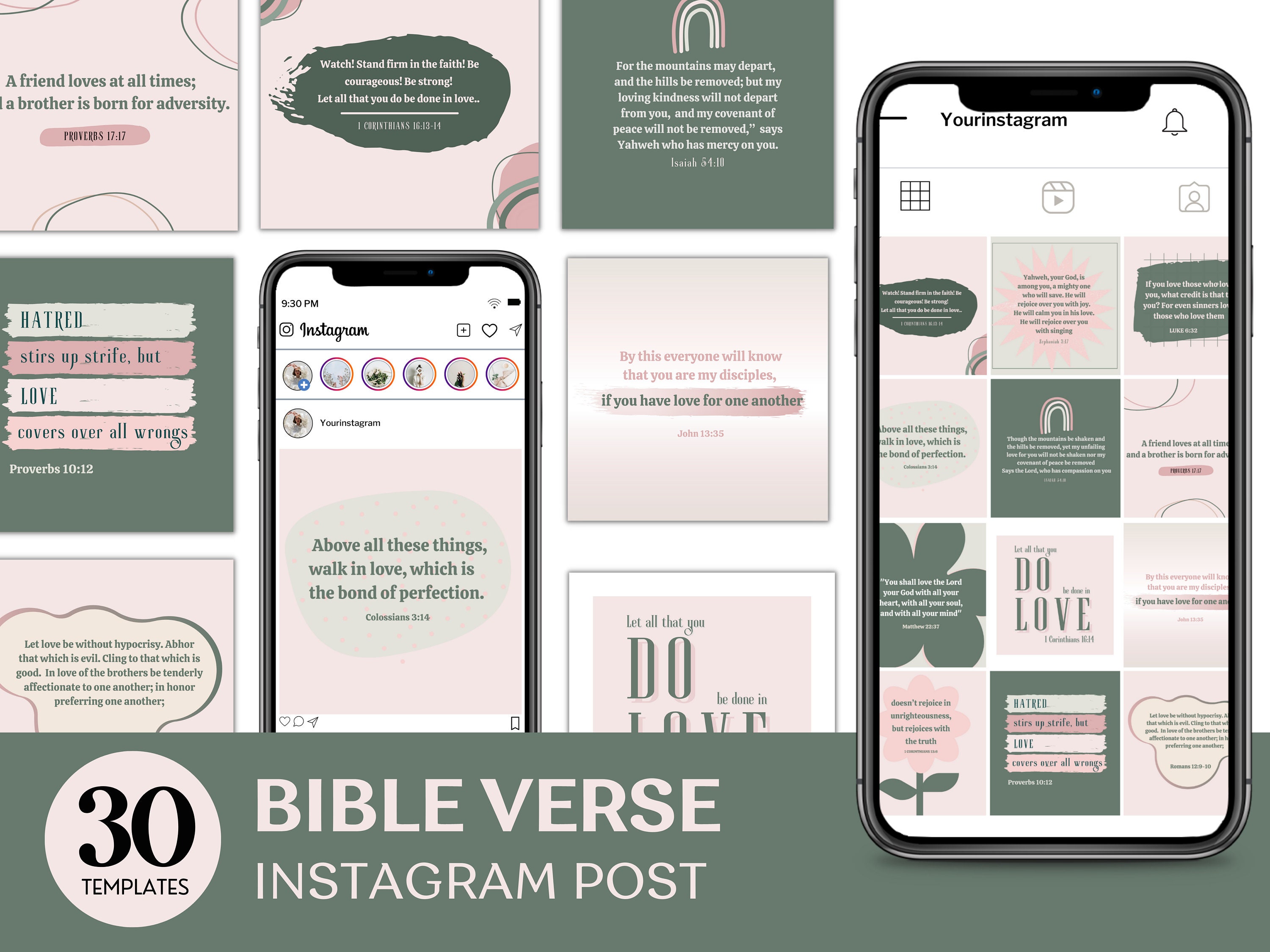 30 Editable Bible Verse Template for Stunning Instagram Posts, Use With ...