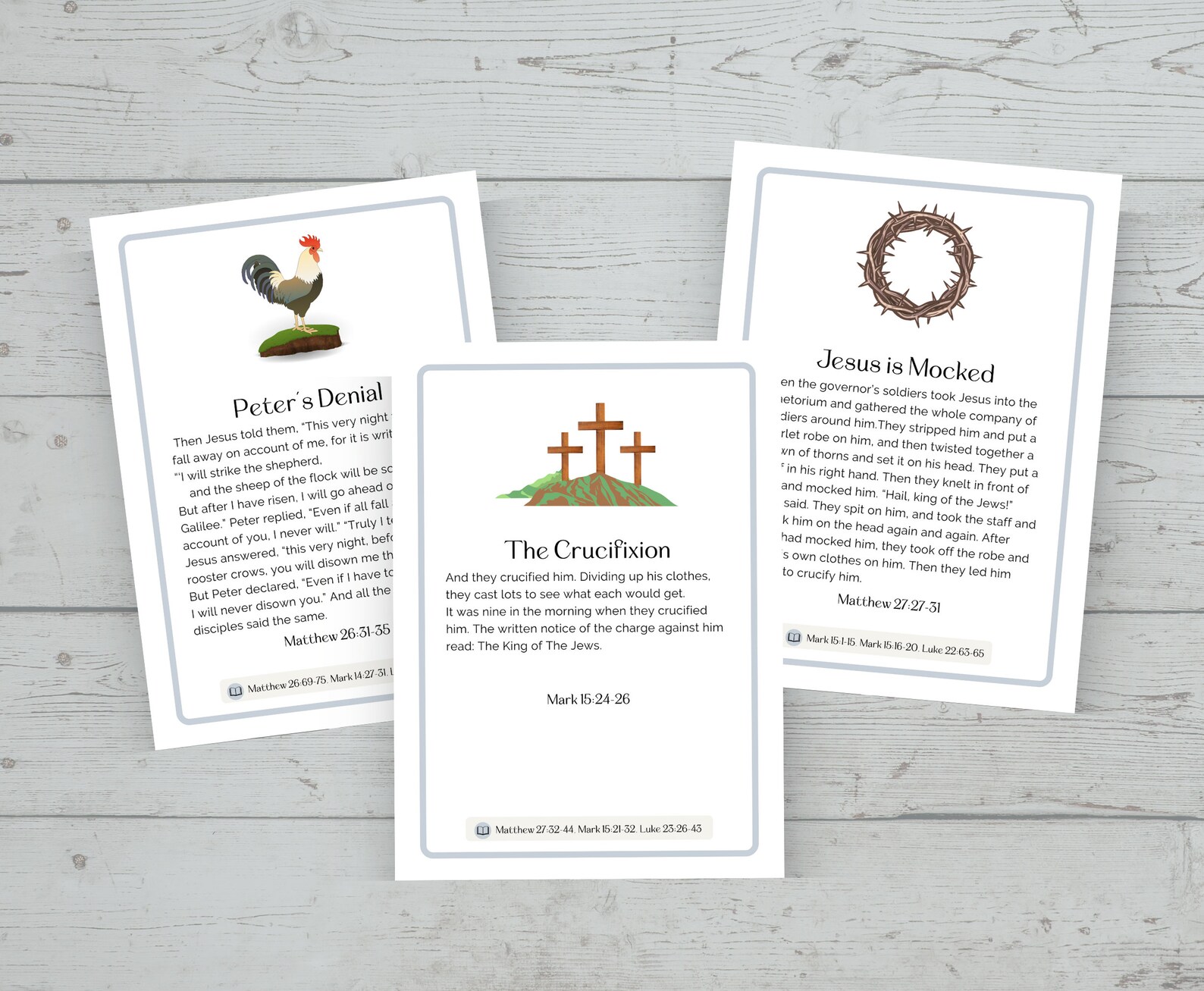 Printable Easter Scripture Cards Holy Week Cards Easter - Etsy