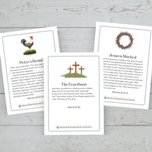 Printable Easter Scripture Cards, Holy Week Cards, Easter Countdown ...