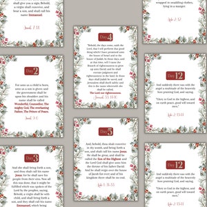 Scripture Advent Calendar for Printable Christmas Countdown | Etsy