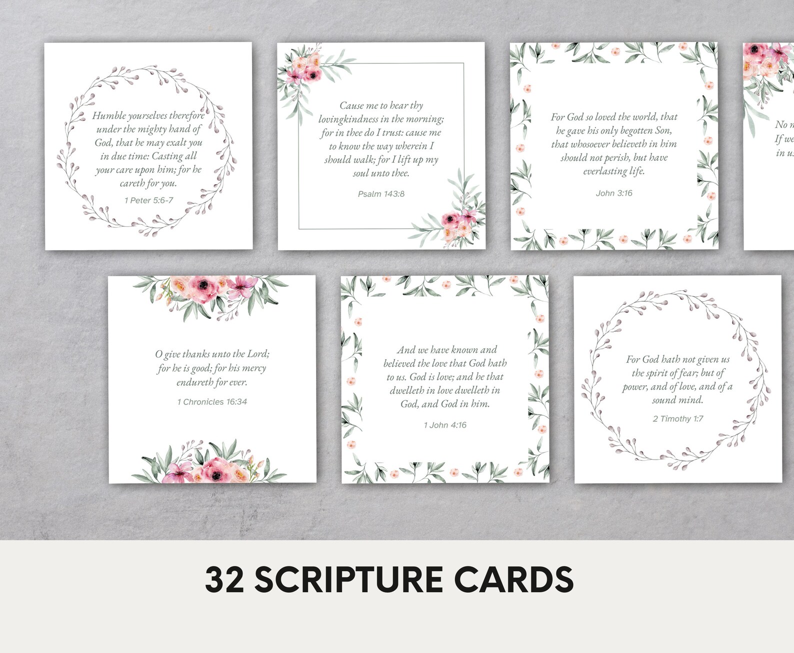 Inspiring Printable Scripture Cards on God's Love for Your Daily ...