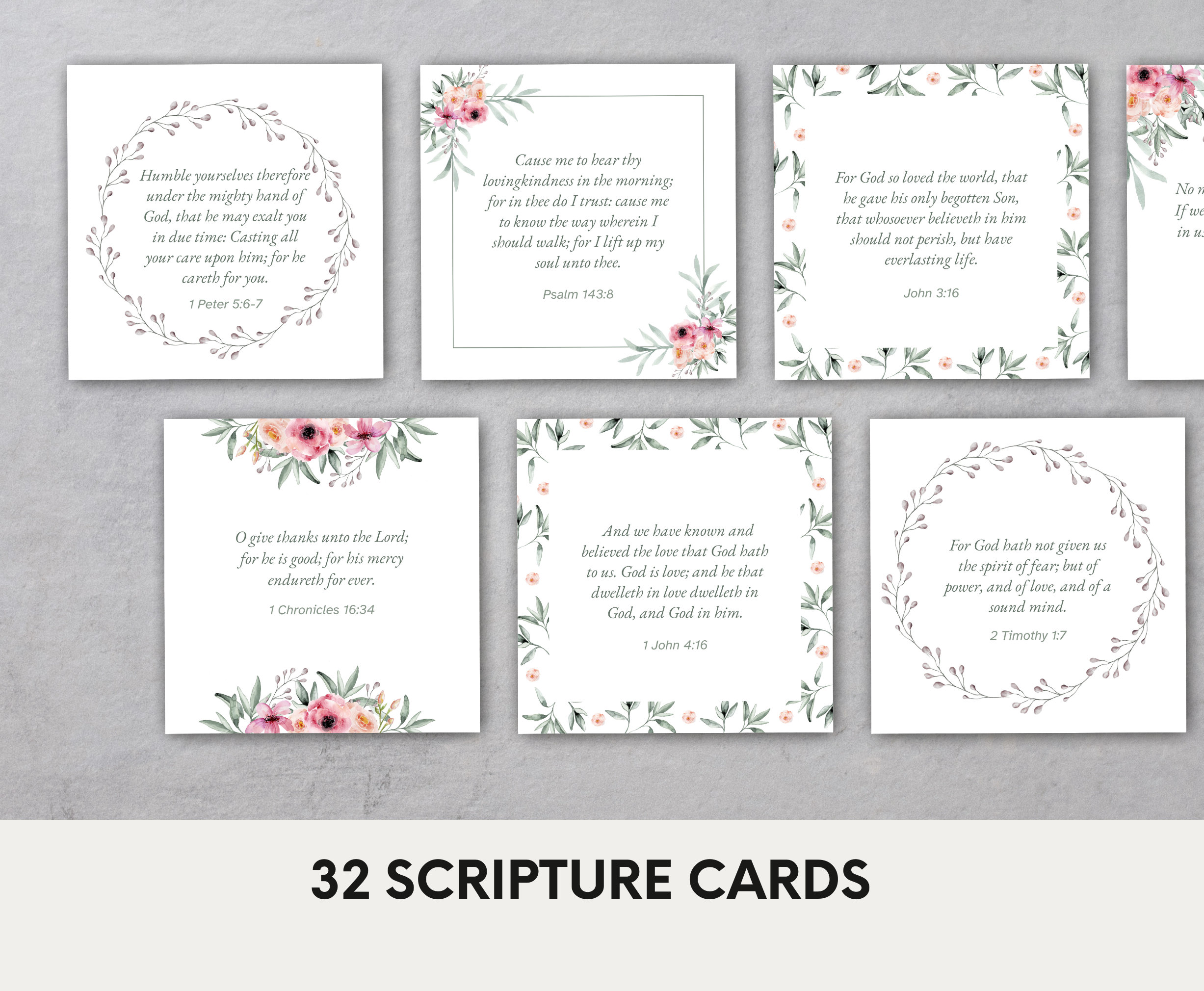 Inspiring Printable Scripture Cards on God's Love for Your Daily ...