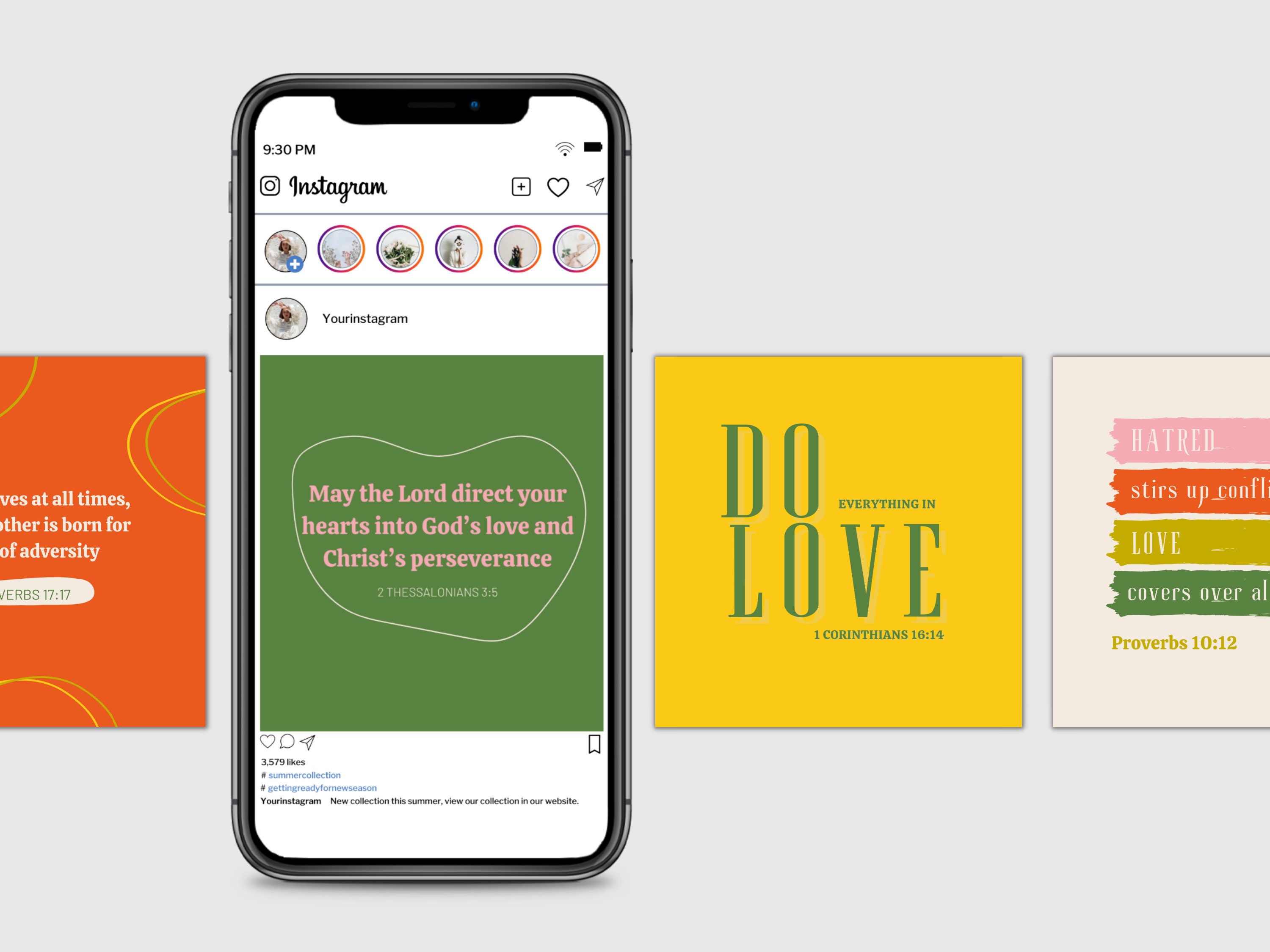 30 Scripture Instagram Template, Christian Instagram Template, Social ...