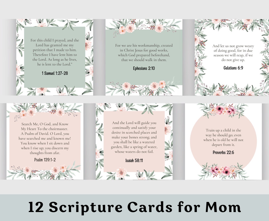 12 Bible Affirmation Cards Scripture Cards Bible Verse for - Etsy