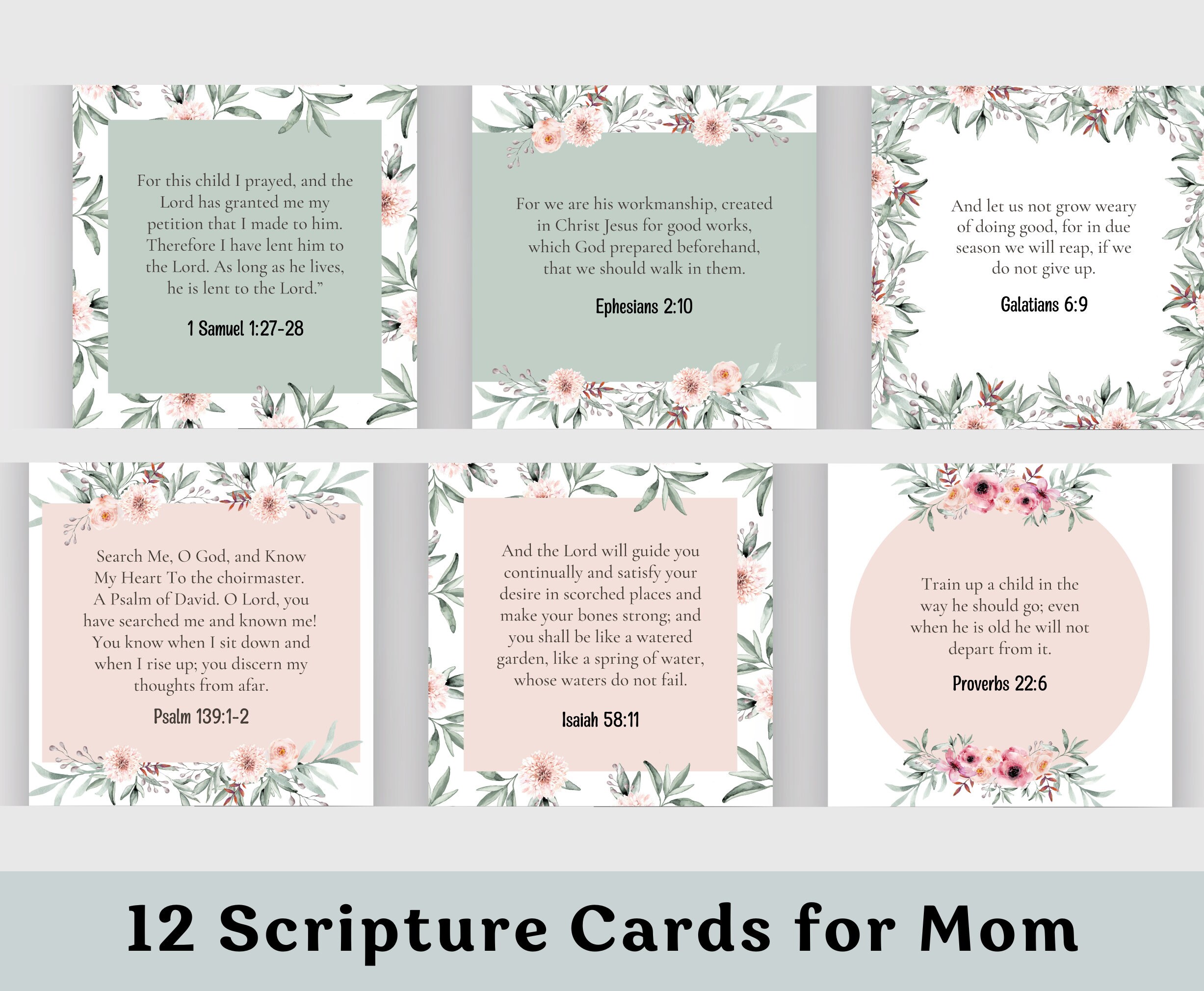 12 Bible Affirmation Cards Scripture Cards Bible Verse for - Etsy