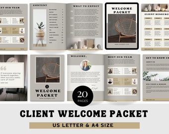Client Welcome Packet for Canva User, New Client Packet, Canva Business Template, Onboarding ...