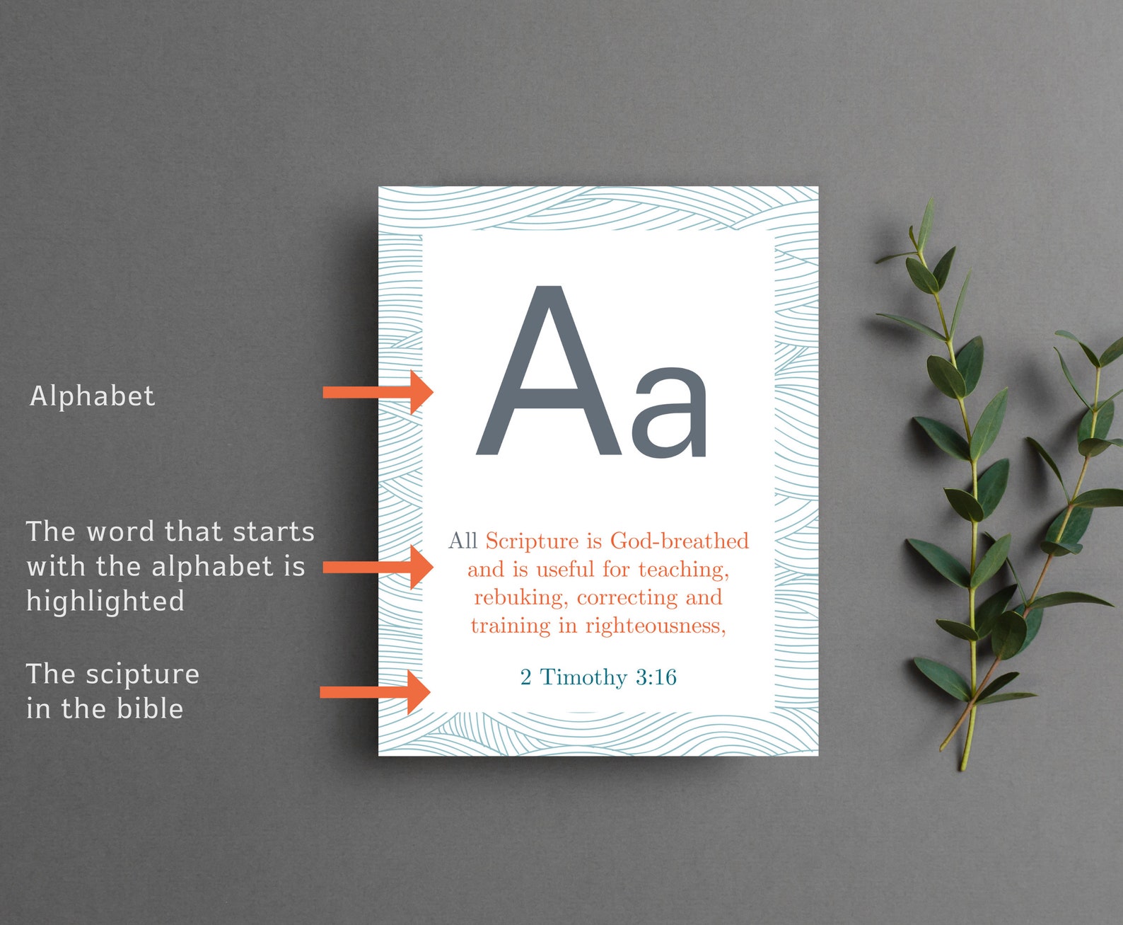 ABC Scripture Flash Cards, Bible Verse Alphabet Cards Set, Homeschool ...