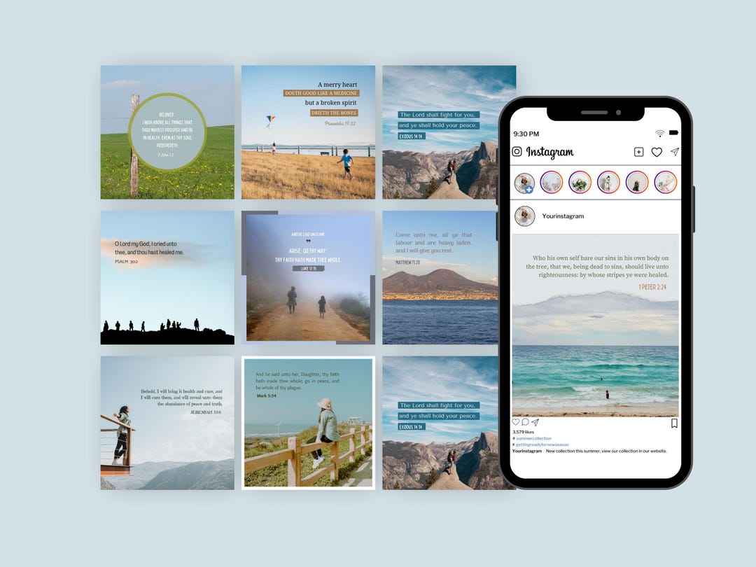 Editable Scripture Instagram Templates, Canva Bible Verse Post ...