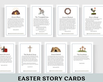 Easter Story Cards, Holy Week Cards, Easter Countdown, Christian Easter ...