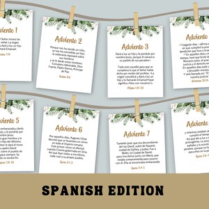 Spanish Scripture Advent Calendar, Christmas Countdown, Spanish ...