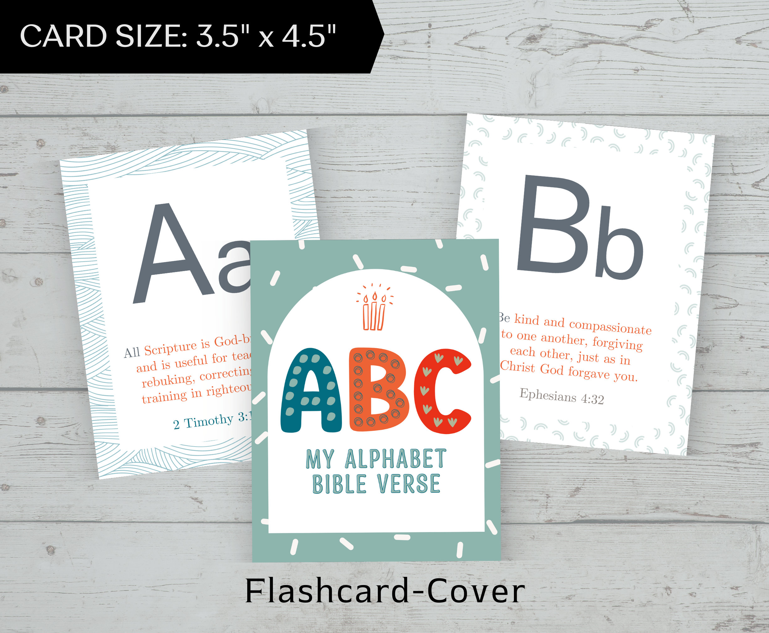 ABC Scripture Flash Cards, Bible Verse Alphabet Cards Set, Homeschool ...