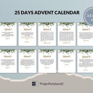 Scripture Advent Calendar for Printable Christmas Countdown | Etsy