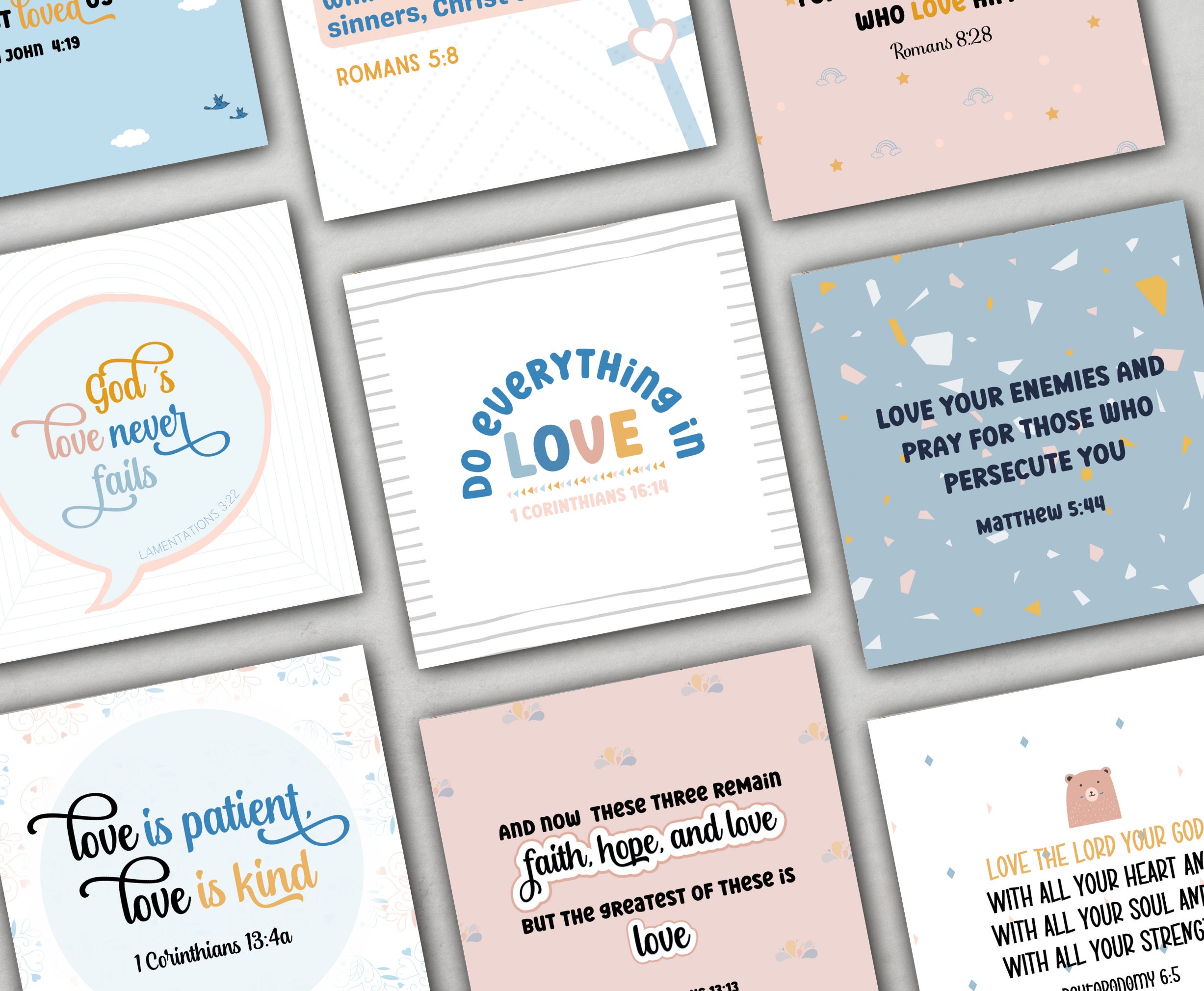 Kids Scripture Cards, Children's Bible Verse Memory, Scripture Card for ...