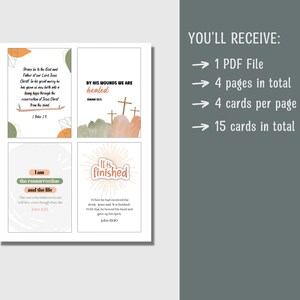 Easter Scripture Cards, Holy Week Cards, Easter Countdown, Christian ...