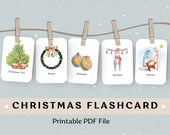 Christmas Words Flashcard Christmas Vocabulary Digital - Etsy