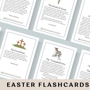 Printable Easter Scripture Cards, Holy Week Cards, Easter Countdown ...