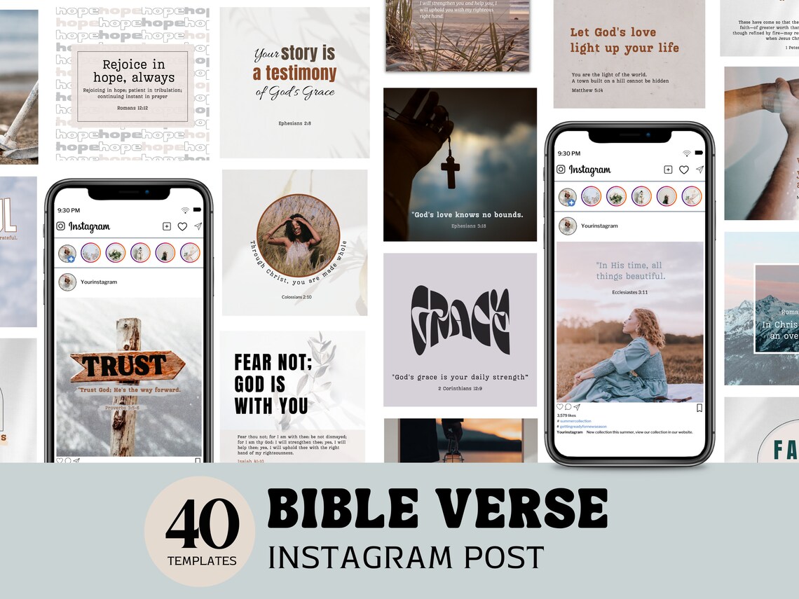 40 Canva Instagram Post, Bible Scripture Quote, Christian Bible Verse ...