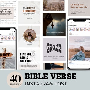 40 Canva Instagram Post, Bible Scripture Quote, Christian Bible Verse ...