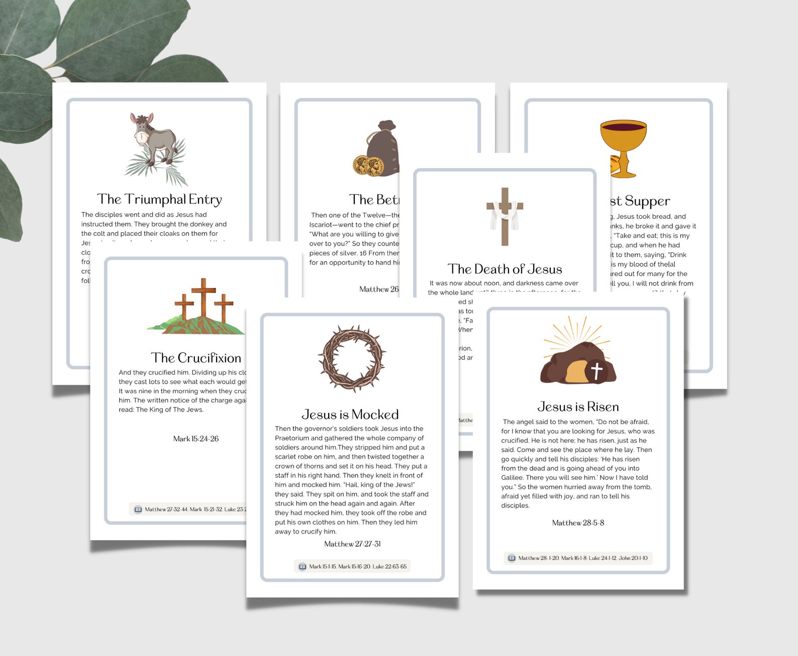 Easter Story Cards, Holy Week Cards, Easter Countdown, Christian Easter ...